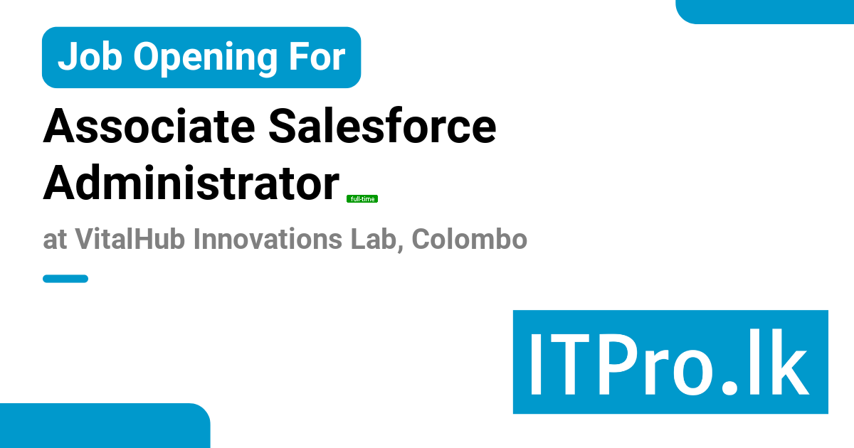Associate Salesforce Administrator at VitalHub Innovations Lab - ITPro.lk